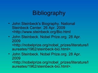 John Steinbeck PPT