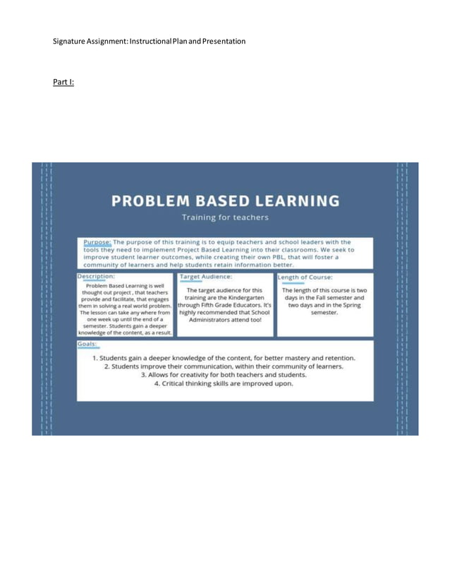 Signature Assignment CUR 516: Instructional Plan and Presentation | PDF