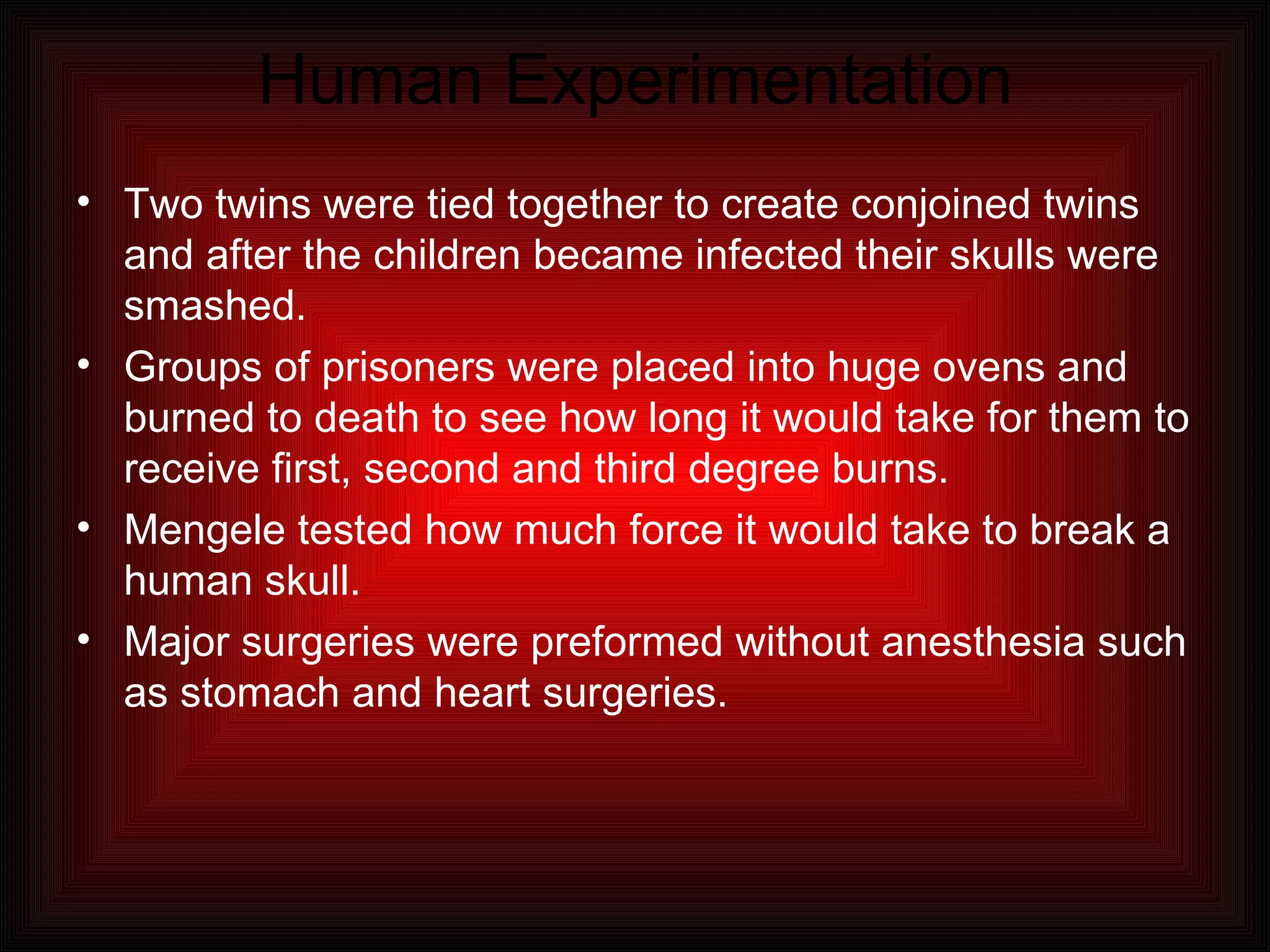 Josef Mengele "Angel of Death" | PPT