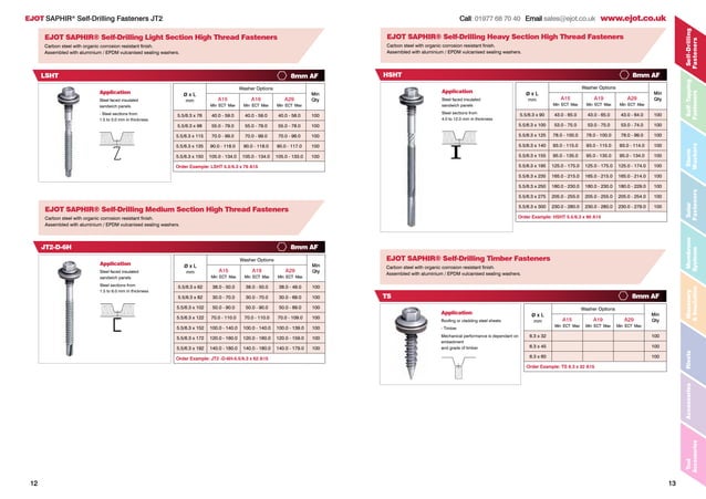 Ejot building fasteners catalogue | PDF | Home Appliances | Home & Garden