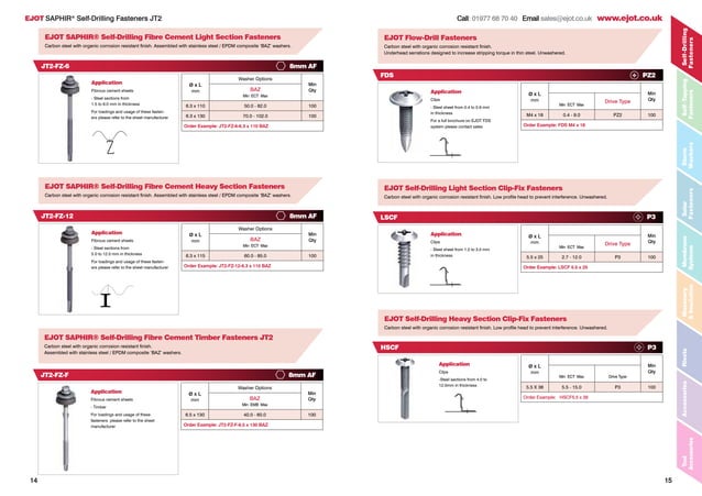Ejot building fasteners catalogue | PDF | Home Appliances | Home & Garden