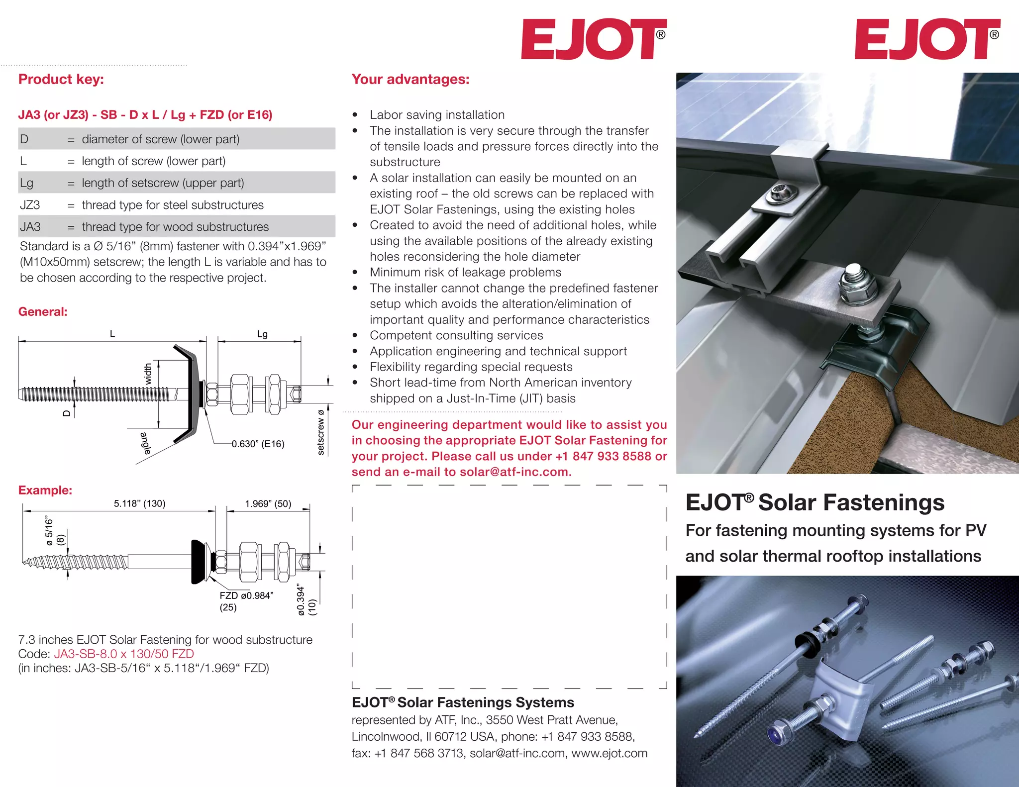 Ejot Solar Fasteners | PDF