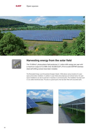 EJOT Solar Brochure | PDF