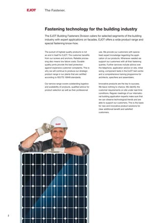 EJOT Solar Brochure | PDF