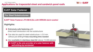 EJOT Solar Product Presentation EJOT Solar Product Presentation | PDF | Home Appliances | Home ...