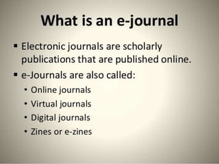 E journaling | PPT