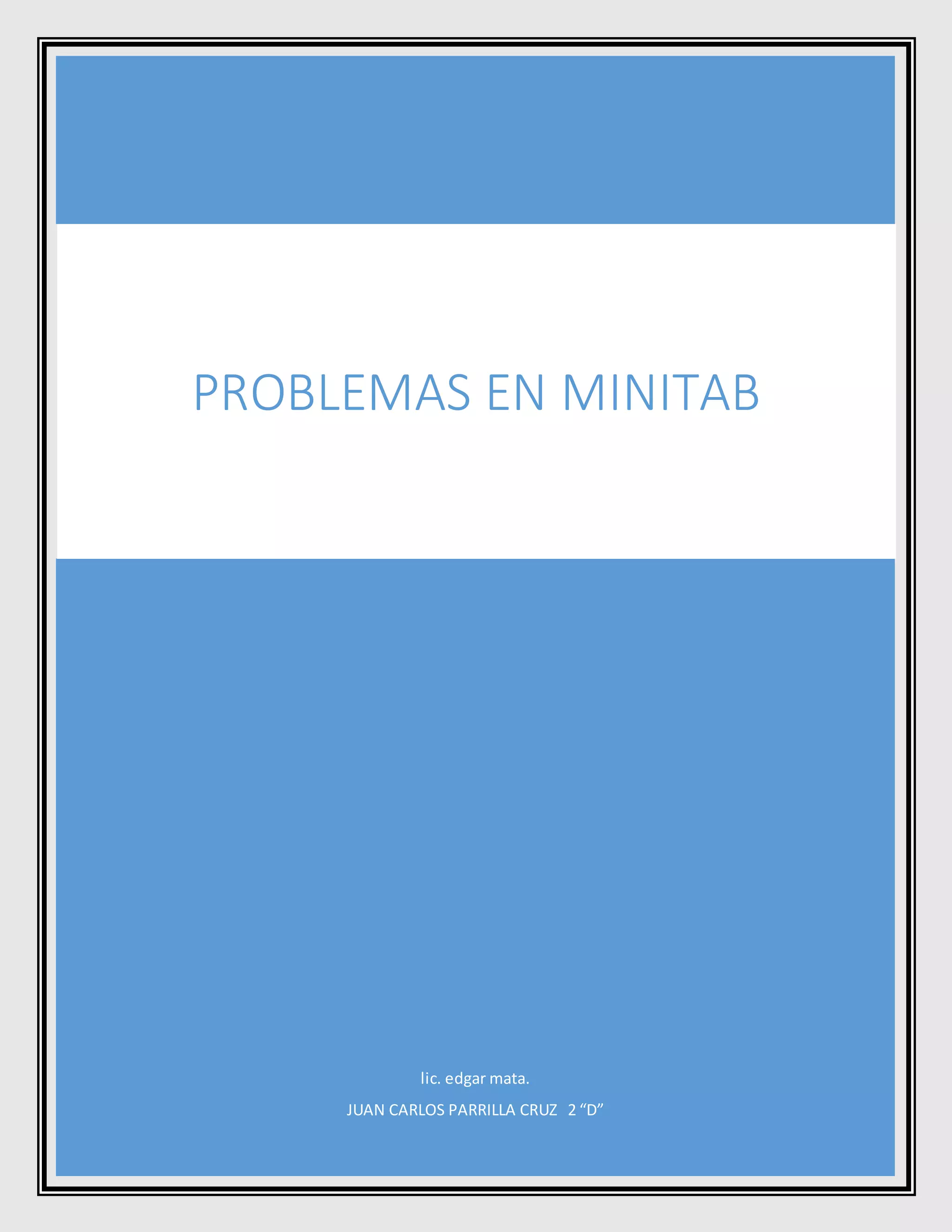 Ejercicios minitab | DOCX