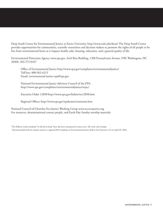 Environmental Racism: An Ecumenical Study Guide | PDF