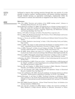 Design, development and implementation of blended learning | PDF