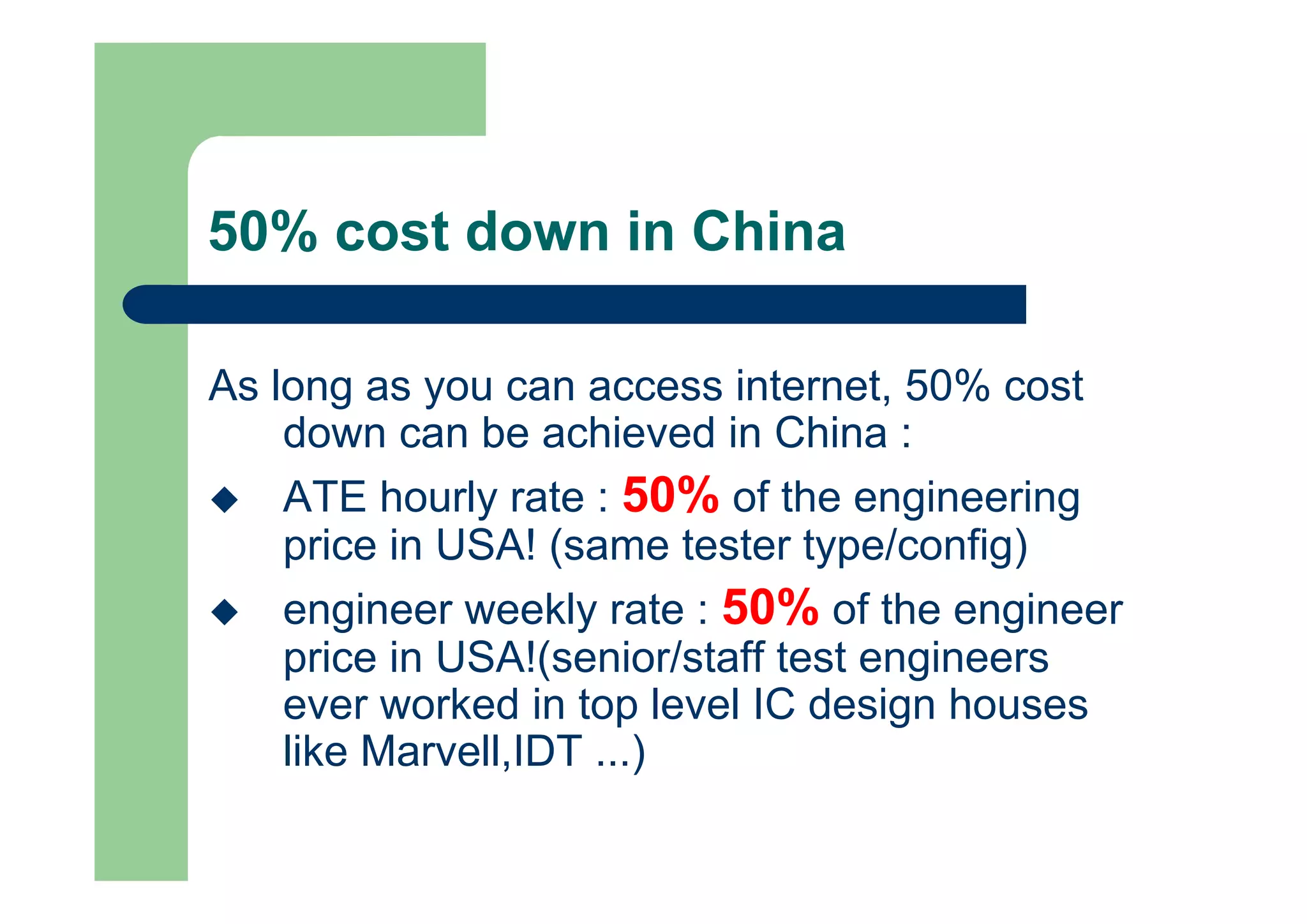 ic test engineering cost down in China | PDF