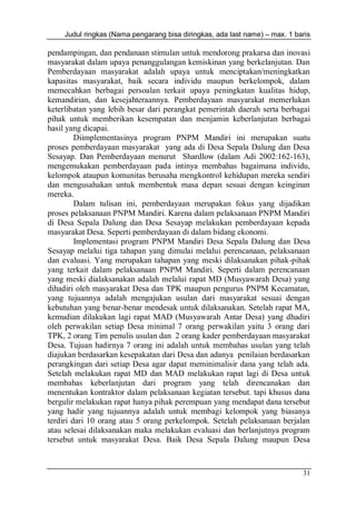 Implementasi Program PNPM Mandiri | PDF