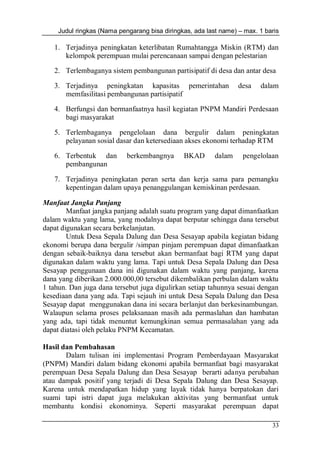 Implementasi Program PNPM Mandiri | PDF