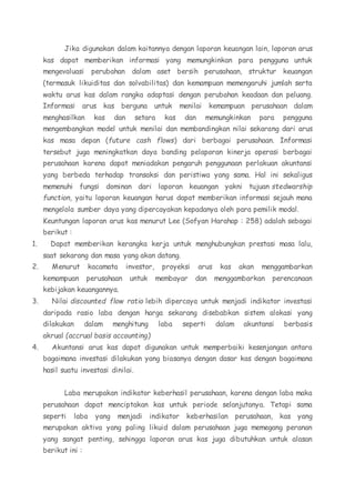 Makalah Cash dan Flow | DOCX
