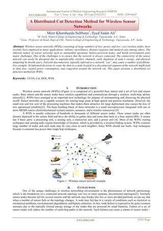 A Distributed Cut Detection Method for Wireless Sensor Networks | PDF