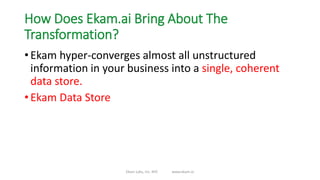 Ekam: Digital Transformation at WORK | PPT