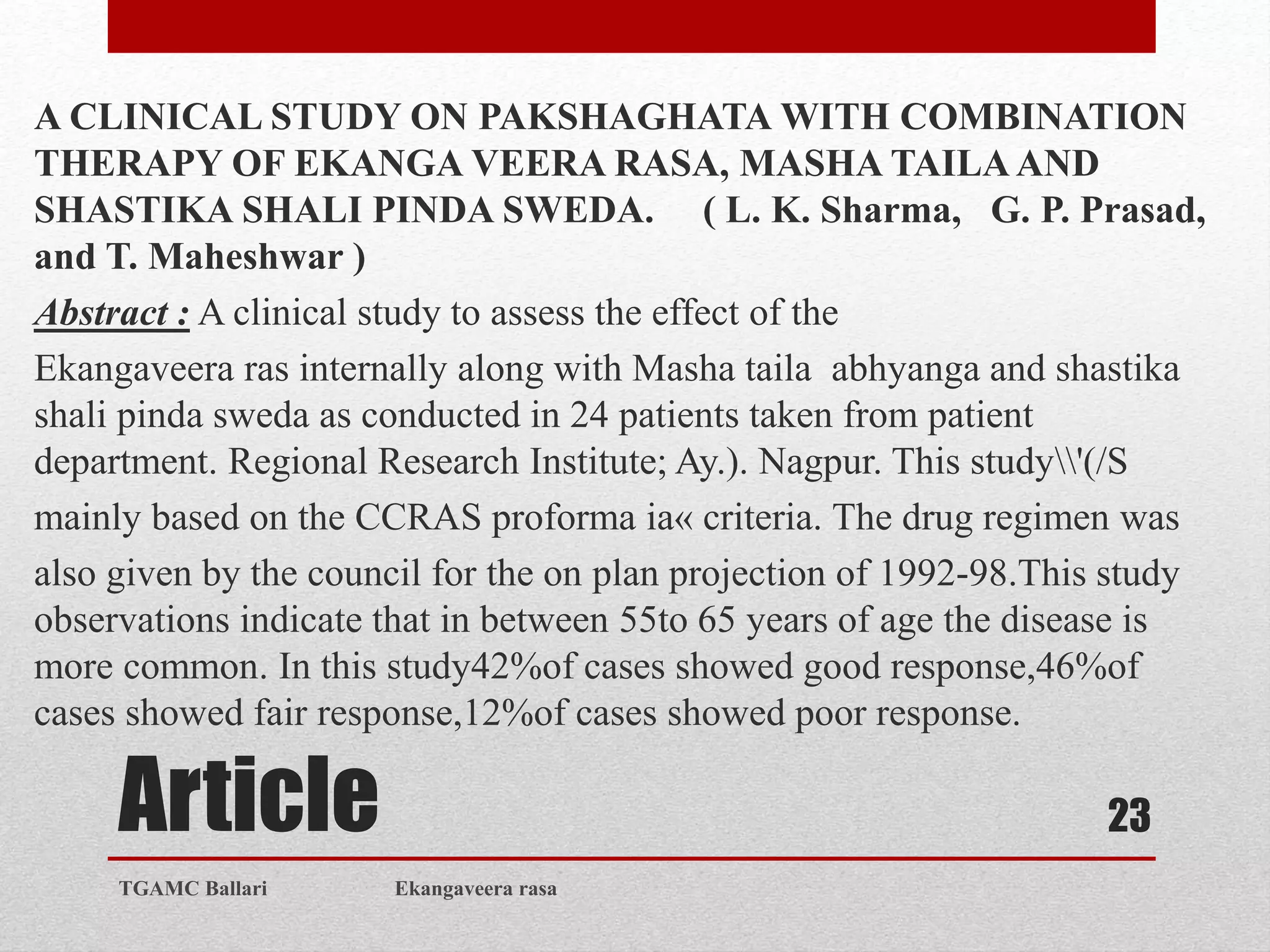 Ekangaveera rasa | PPTX