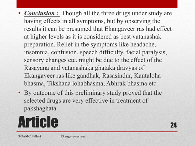 Ekangaveera rasa | PPTX