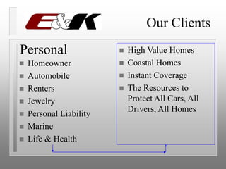 E & K Insurance Group, A Digital Brochure | PPT