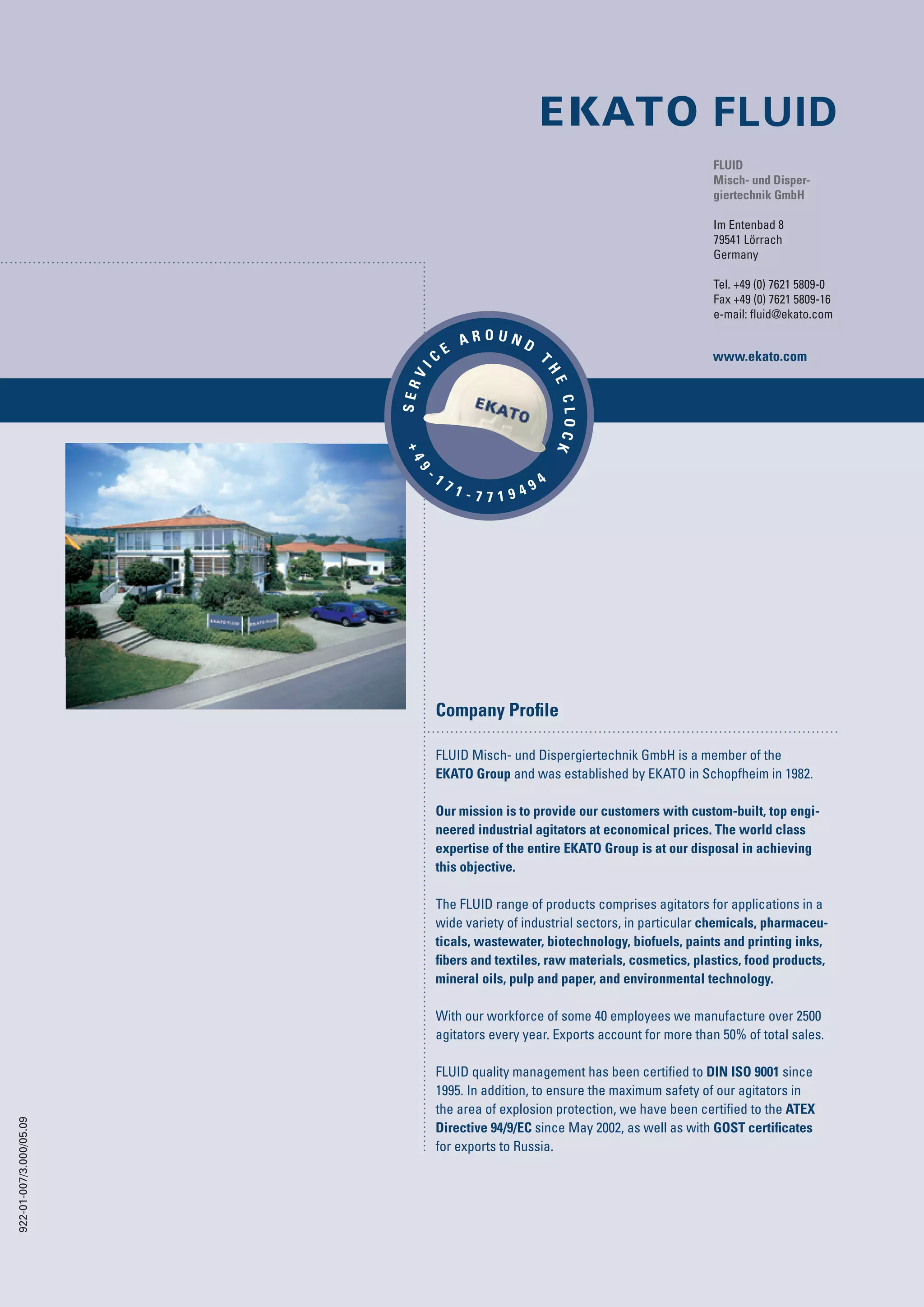 Agitador Ekato Fluid Portrait | PDF