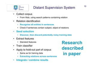 Relation Extraction from the Web using Distant Supervision | PDF | Databases | Computer Software ...