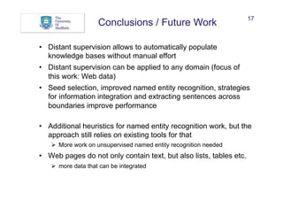 Relation Extraction from the Web using Distant Supervision | PDF | Databases | Computer Software ...