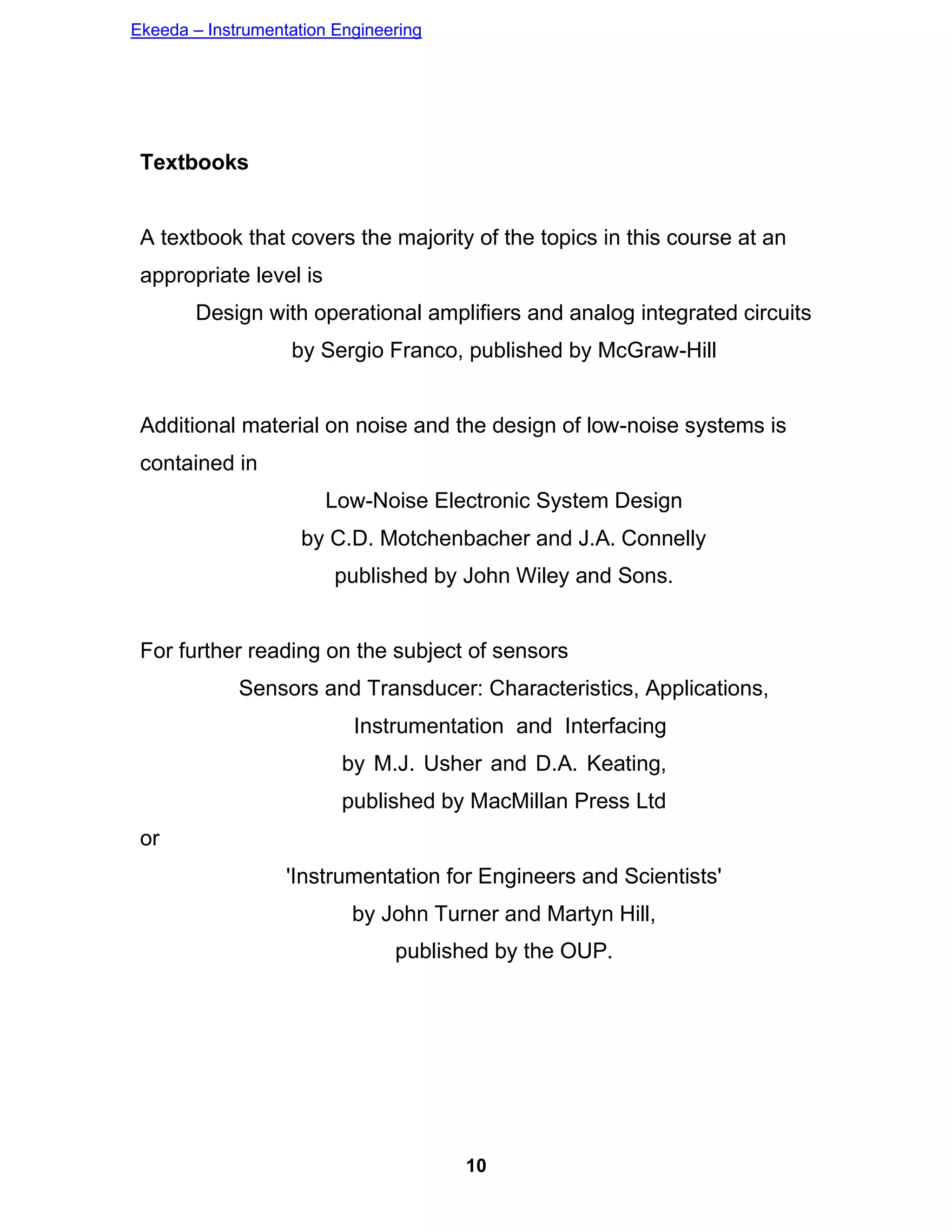 Ekeeda - Instrumentation Engineering | PDF