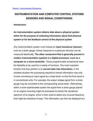 Ekeeda - Instrumentation Engineering | PDF