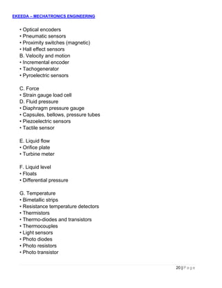 Ekeeda - Mechatronics Engineering - Introduction to Mechatronics | PDF ...