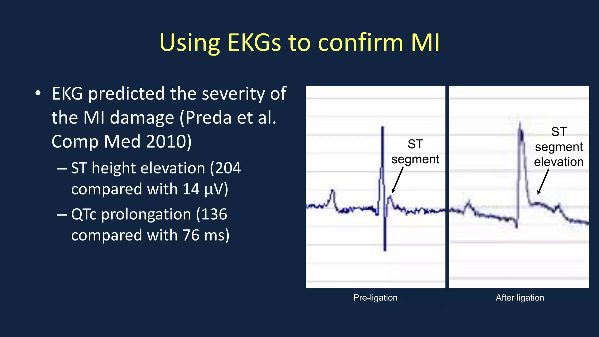 Using EKG to Confirm MI in Mouse Model of Permanent LAD Occlusion | PPTX