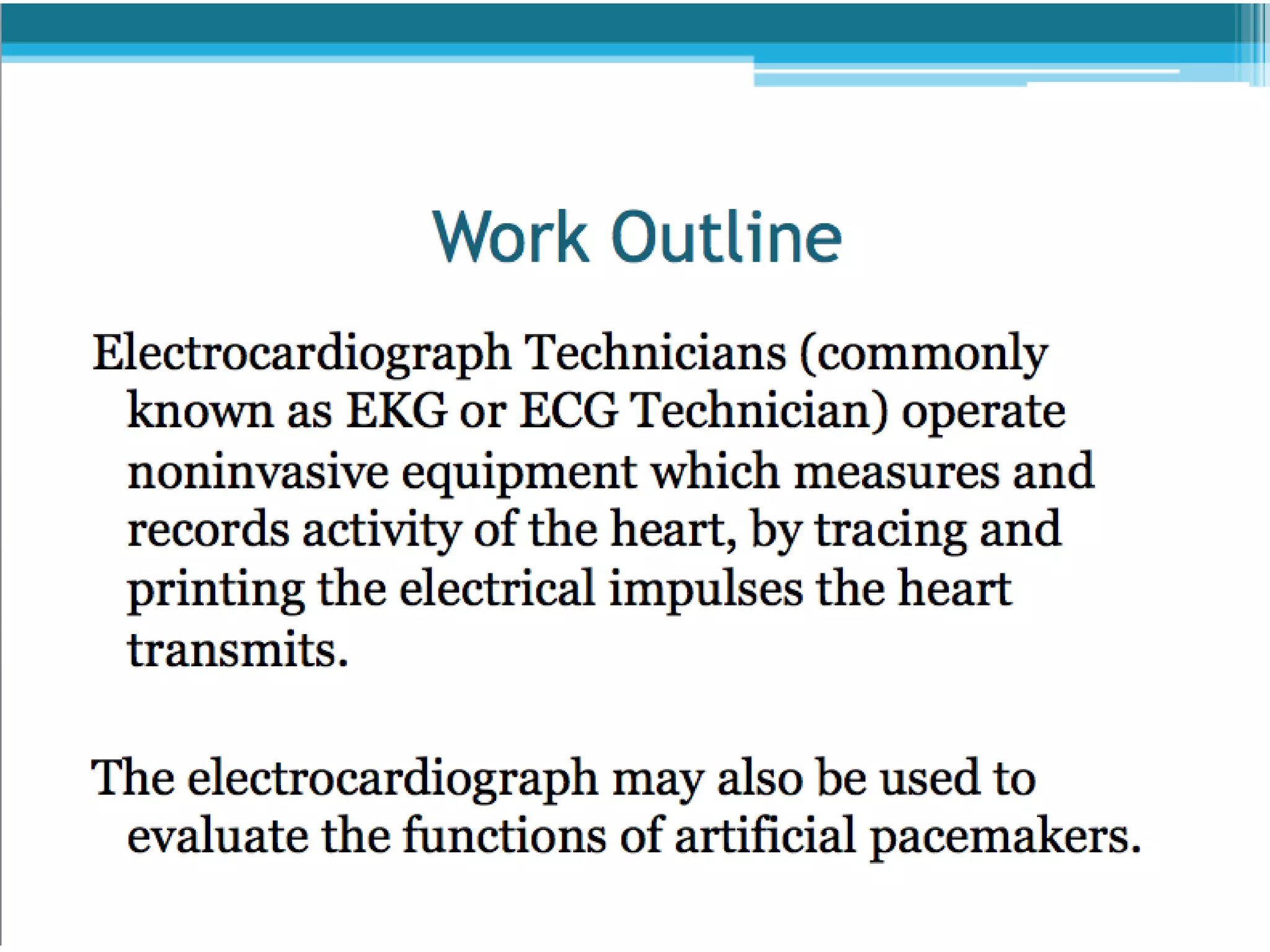 Ekg work outline | PPTX