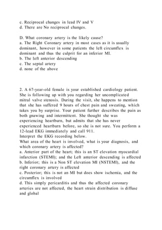 EKG Worksheet Answer each question below. Use complete | DOCX
