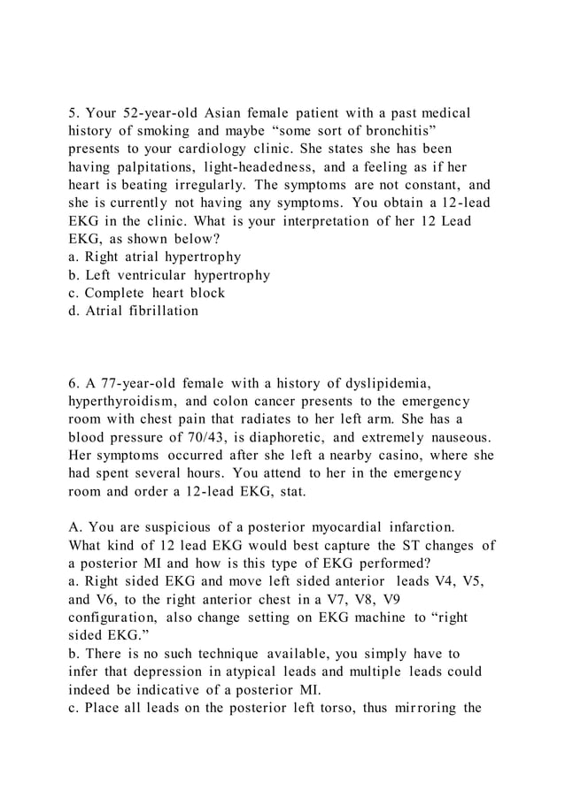 EKG Worksheet Answer each question below. Use complete | DOCX | Heart ...