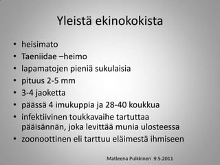 Myyräekinokokki ja luonnontuotteiden turvallisuus | PPTX