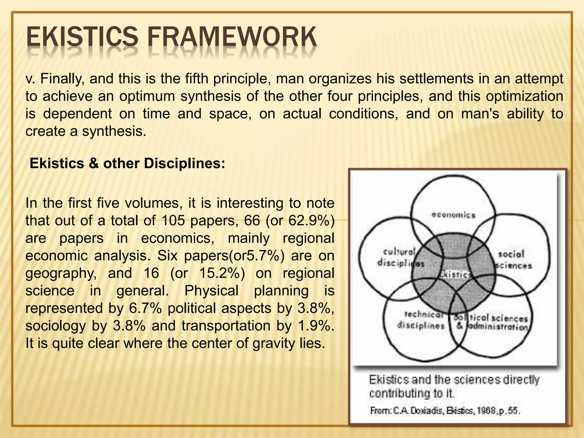 Doxiadis : Ekistics the science of human settlement | PPTX