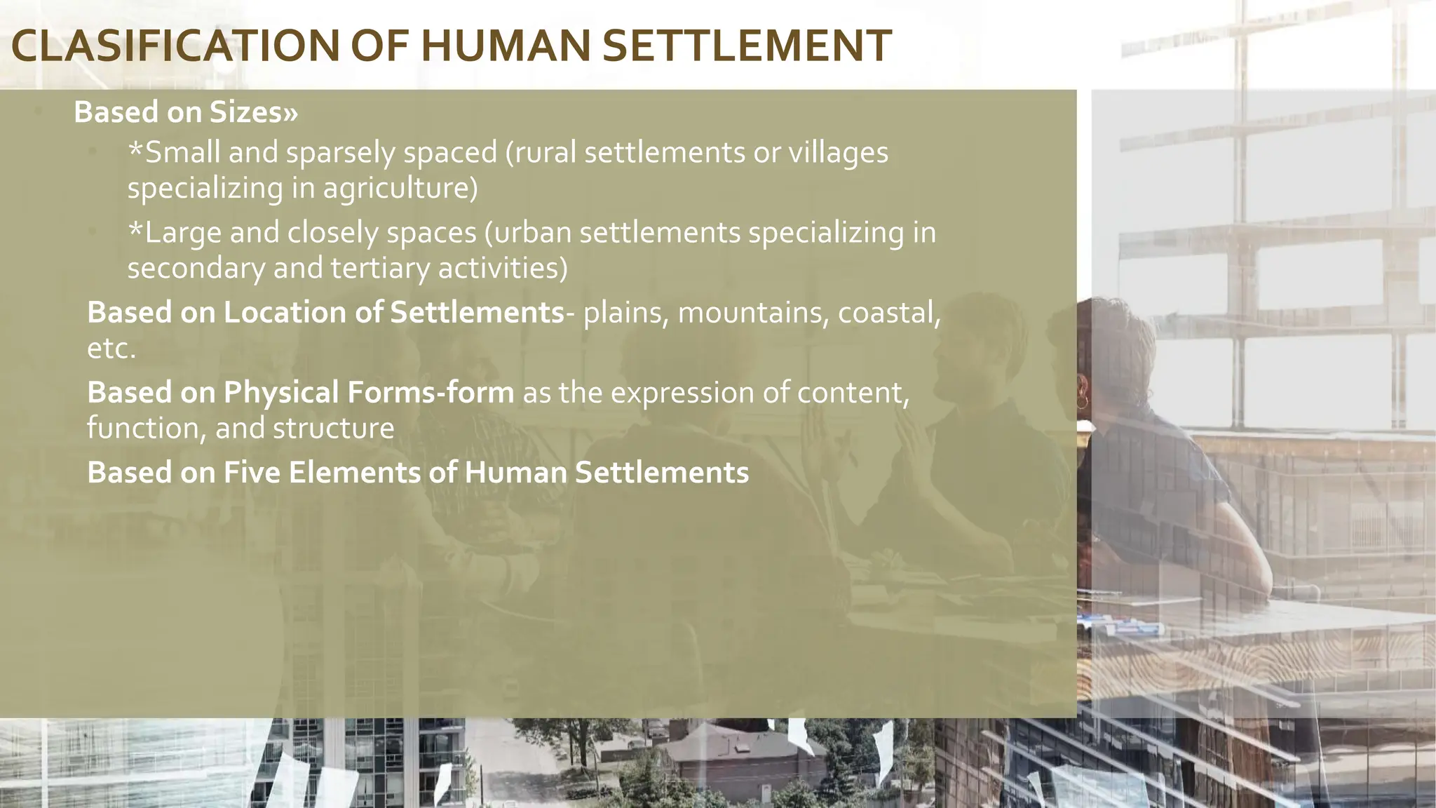 EKISTICS - THE SCIENCE OF HUMAN SETTLEMENT | PPTX