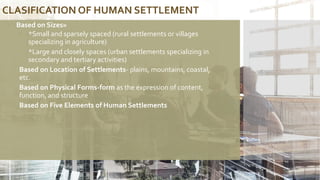 EKISTICS - THE SCIENCE OF HUMAN SETTLEMENT | PPTX