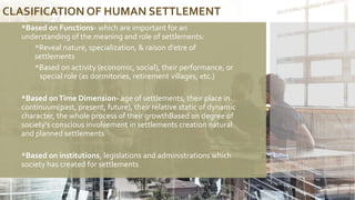 EKISTICS - THE SCIENCE OF HUMAN SETTLEMENT | PPTX