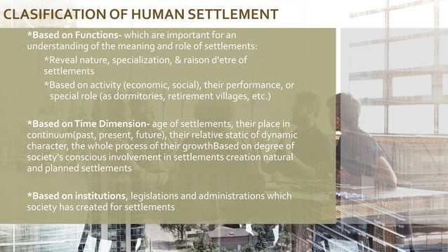 EKISTICS - THE SCIENCE OF HUMAN SETTLEMENT | PPTX