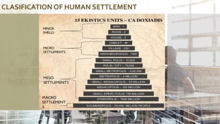EKISTICS - THE SCIENCE OF HUMAN SETTLEMENT | PPTX