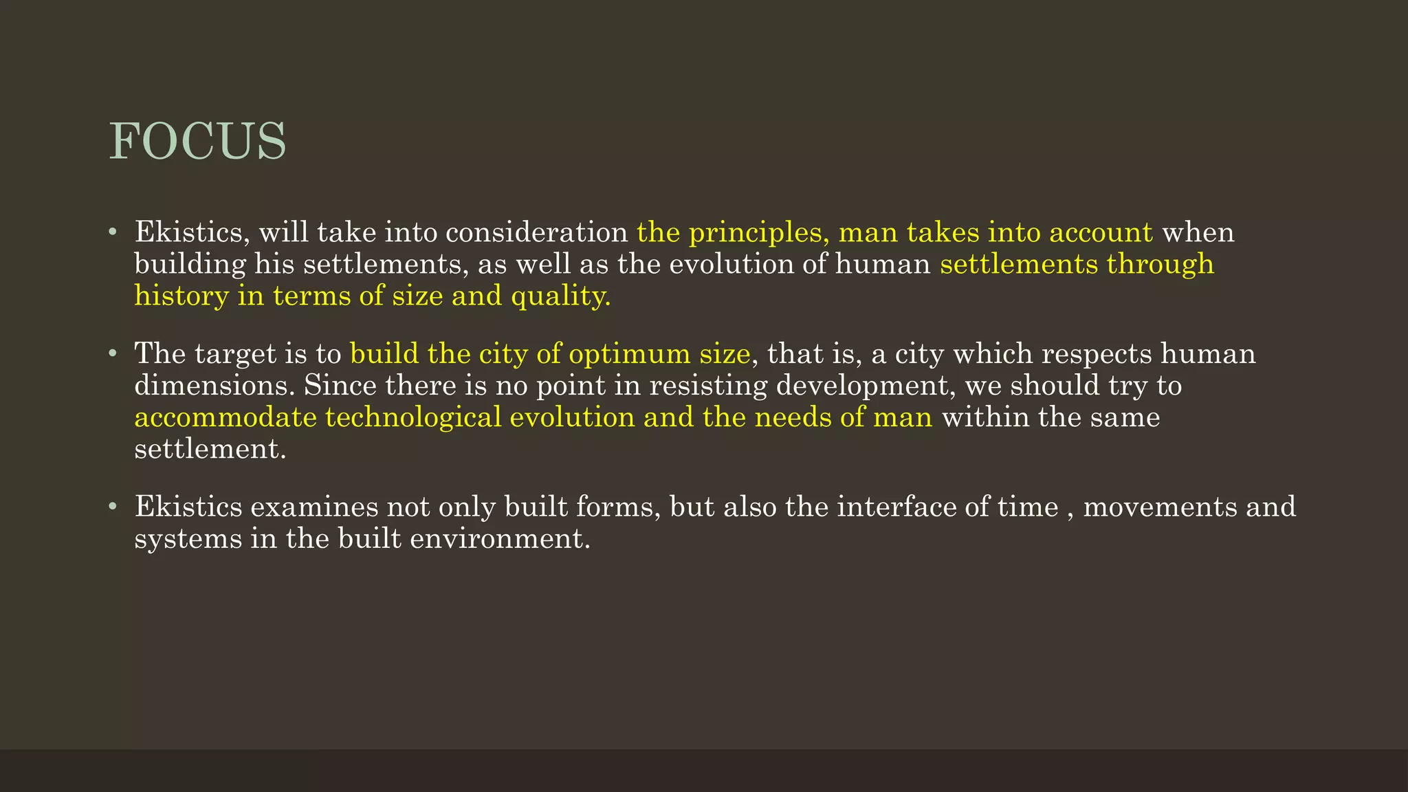 EKISTICS | PPT