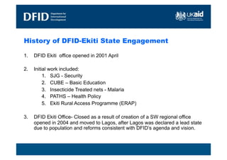 Ekiti Dfid Partnership | PPT