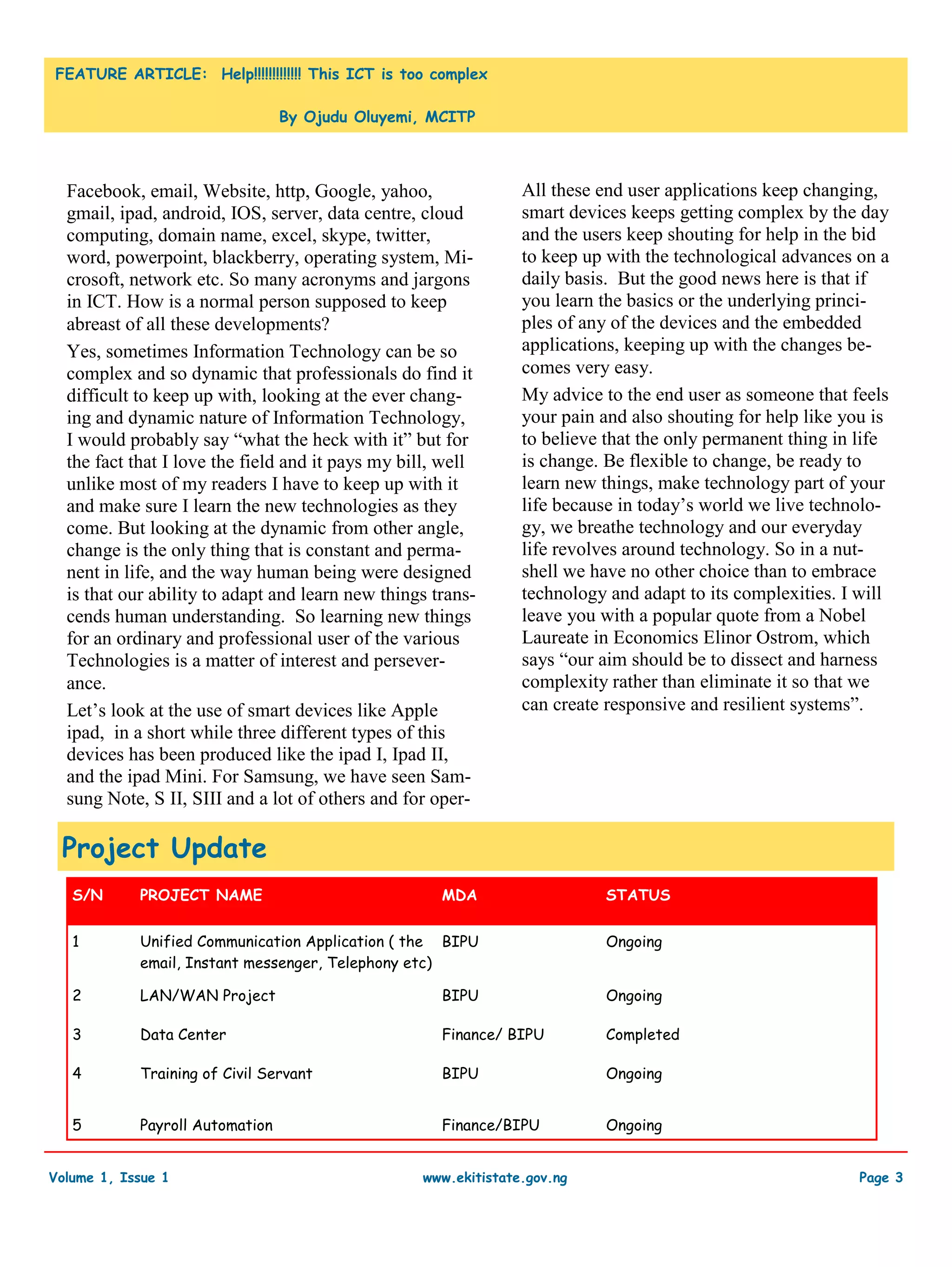 Ekiti ICT Journal | PDF