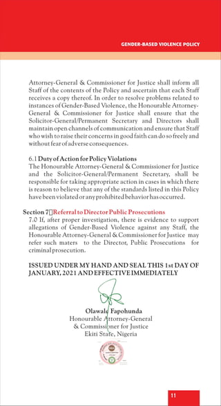 Ekiti Gender-Based Violence Policy. | PDF