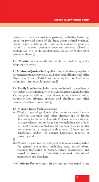 Ekiti Gender-Based Violence Policy. | PDF