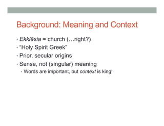 Ekklēsia in the New Testament | PDF | Christianity | Religion ...