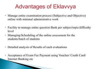 Eklavvya Online Assessment and Exmination Platform | PPTX