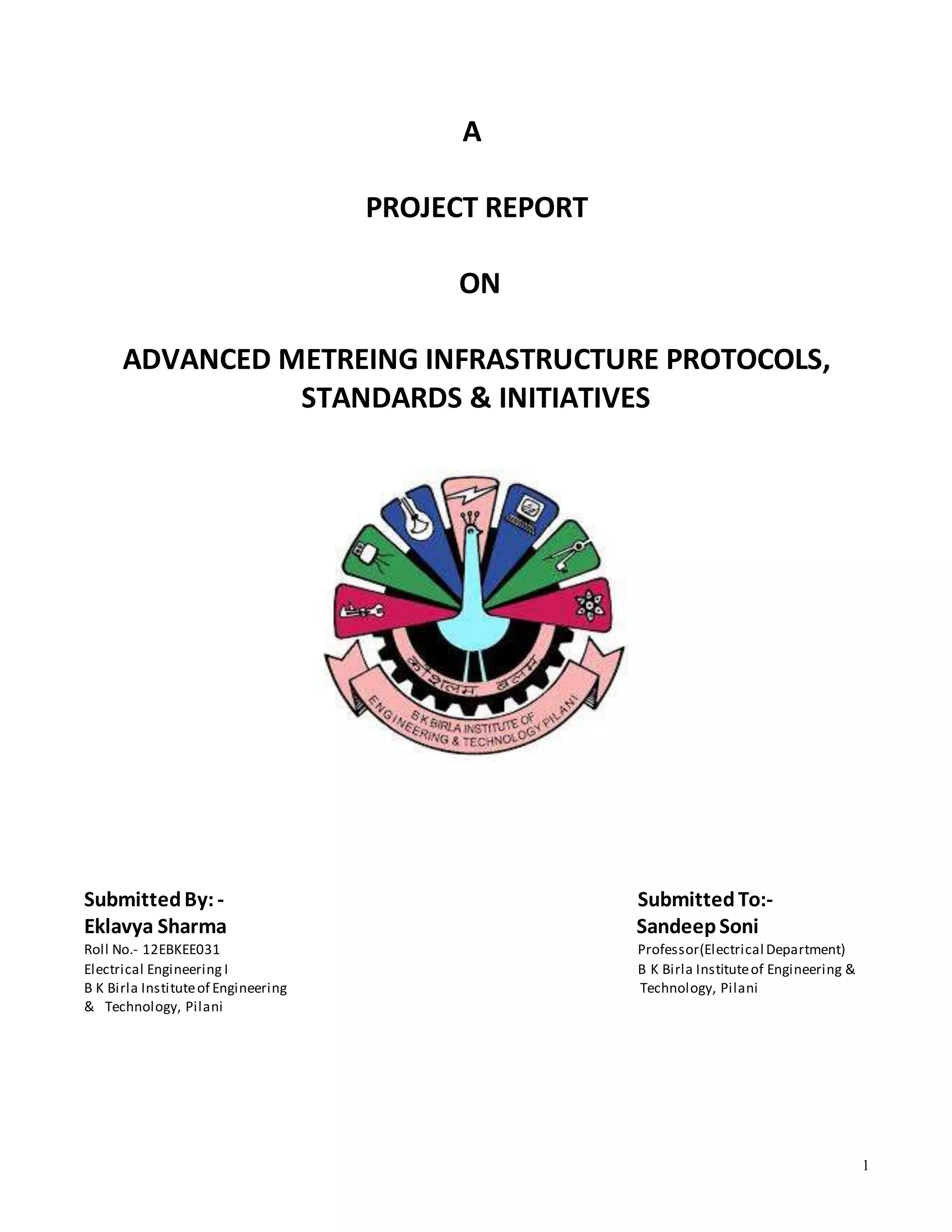 Advanced Metering Infrastructure Standards and protocol | DOCX