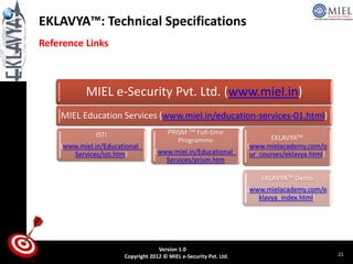 Eklavya - Distance Education / Online Programme on Information Security Management | PPT