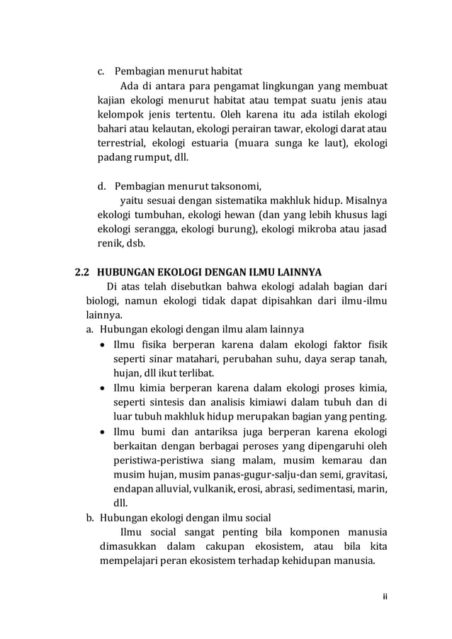 Ekologi dan lingkungan | DOCX