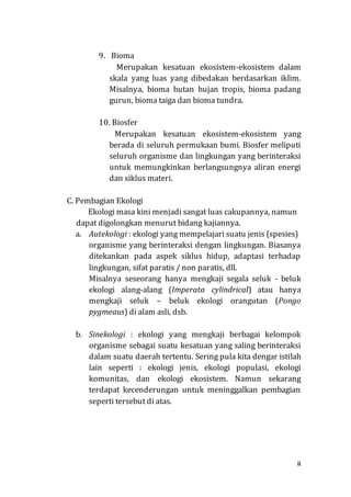 Ekologi Dan Lingkungan Docx